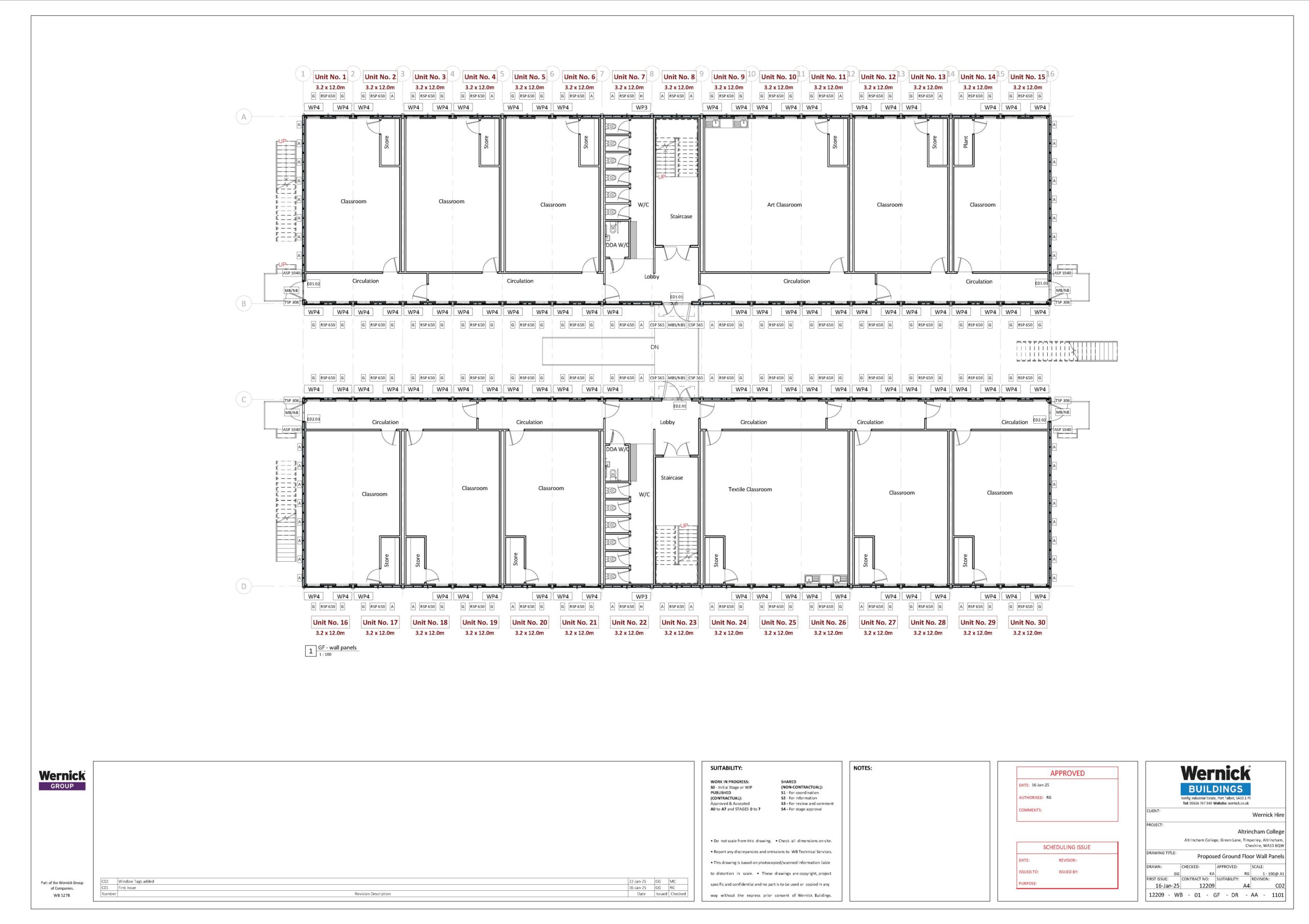 1152m2 Single Storey Classroom Block - 30 Bays - Condition: Brand New ...